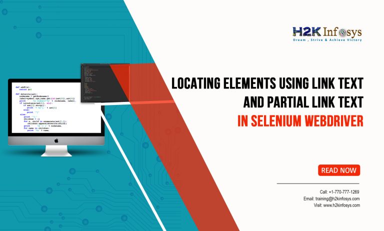 Locating Elements Using Link Text And Partial Link Text In Selenium Webdriver H2kinfosys
