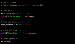Python readline() Method: How to read files in Python