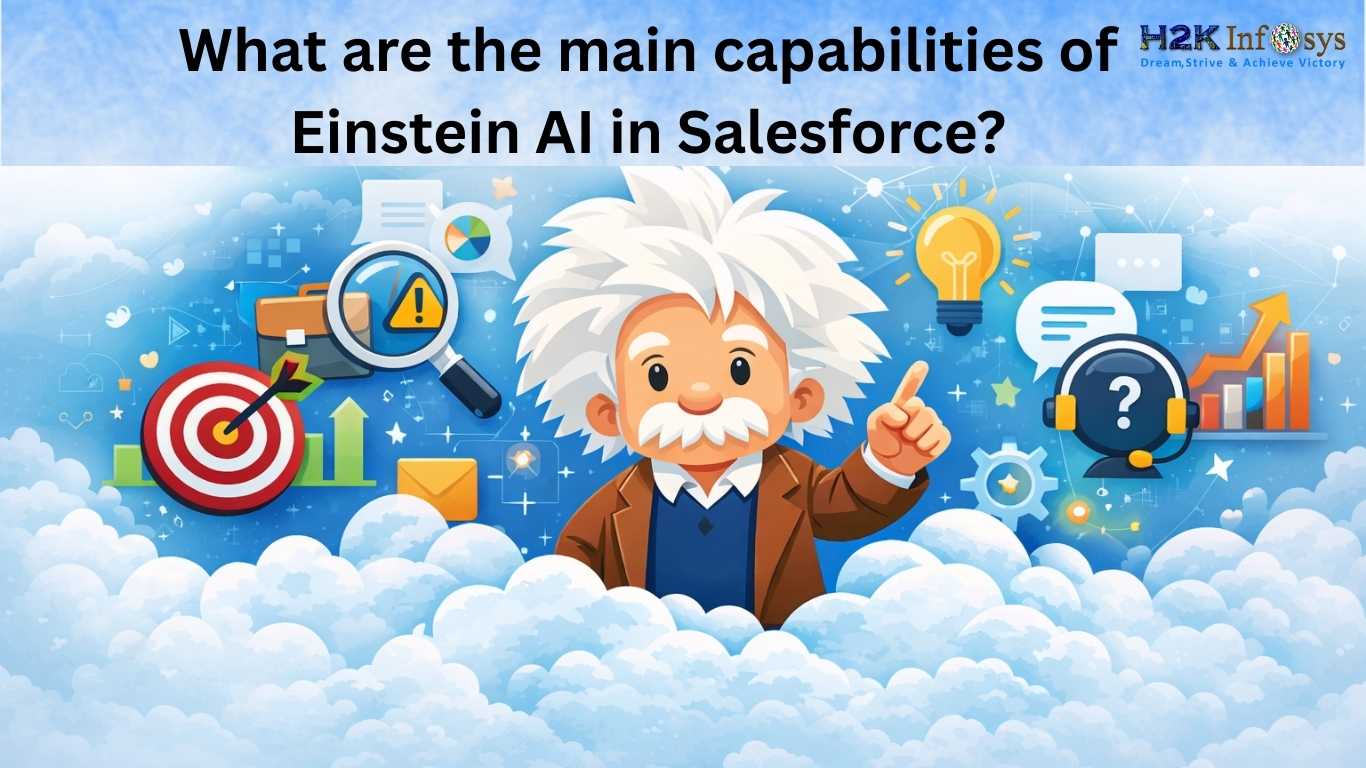 What are the main capabilities of Einstein AI in Salesforce? | H2K ...